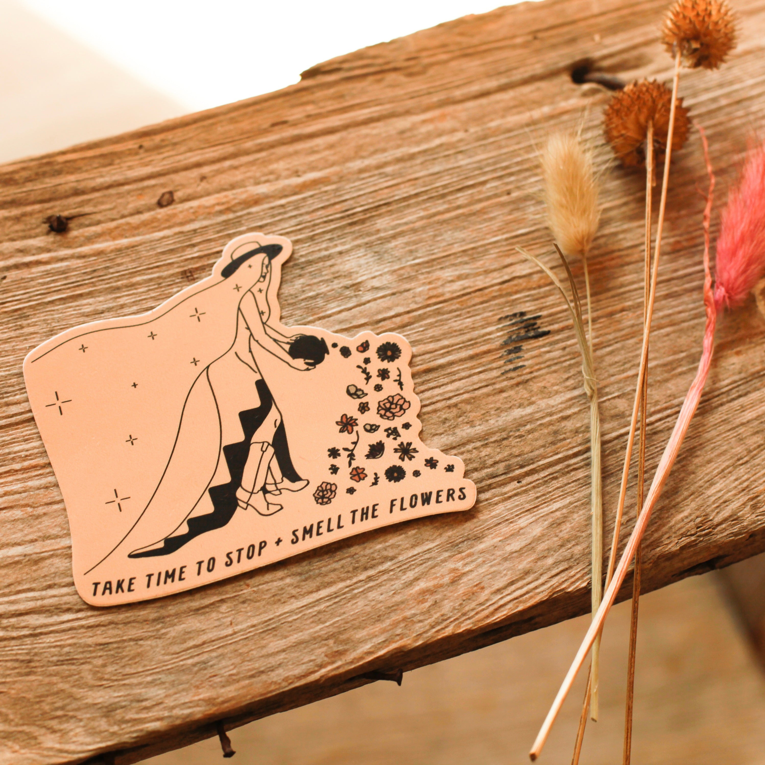 Stop & Smell The Flowers Sticker – Allie Falcon